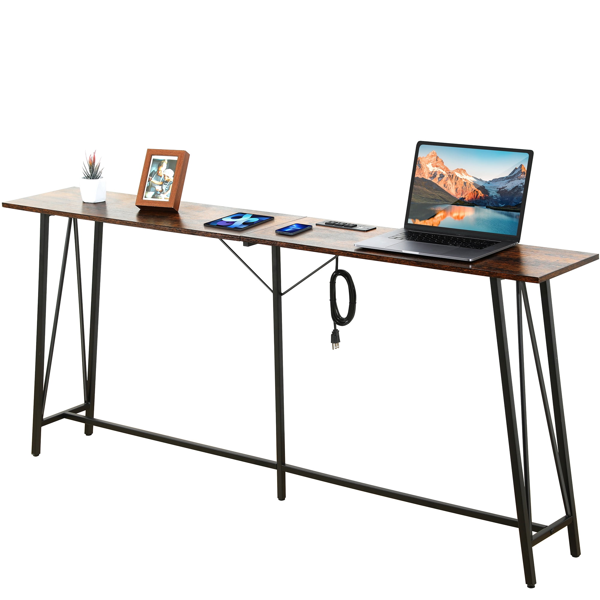 iRerts Entryway Table, 70.9" Narrow Console Table Hallway Table with 3 ...