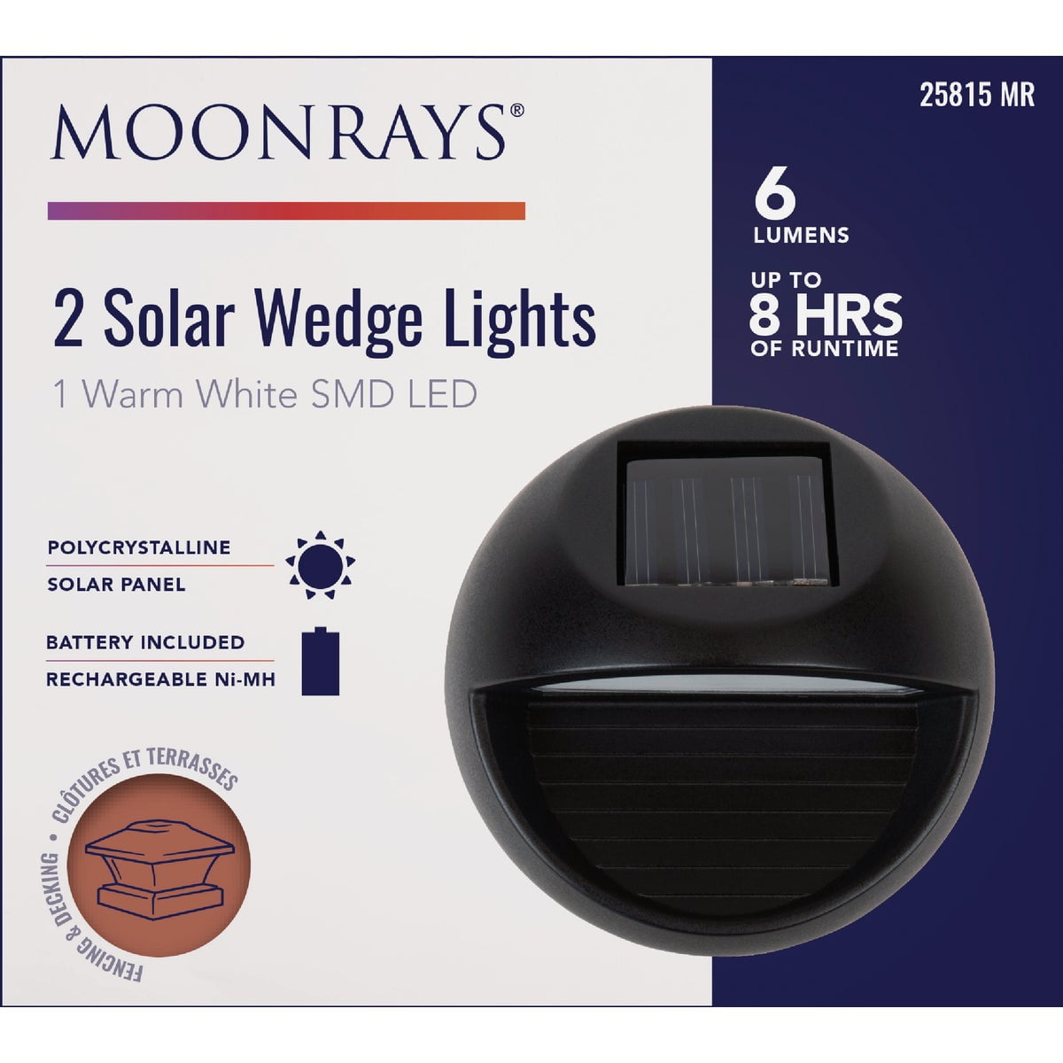 Moonrays 3 In. Black LED Solar Wedge Light (2-Pack) 25815 - Walmart.com
