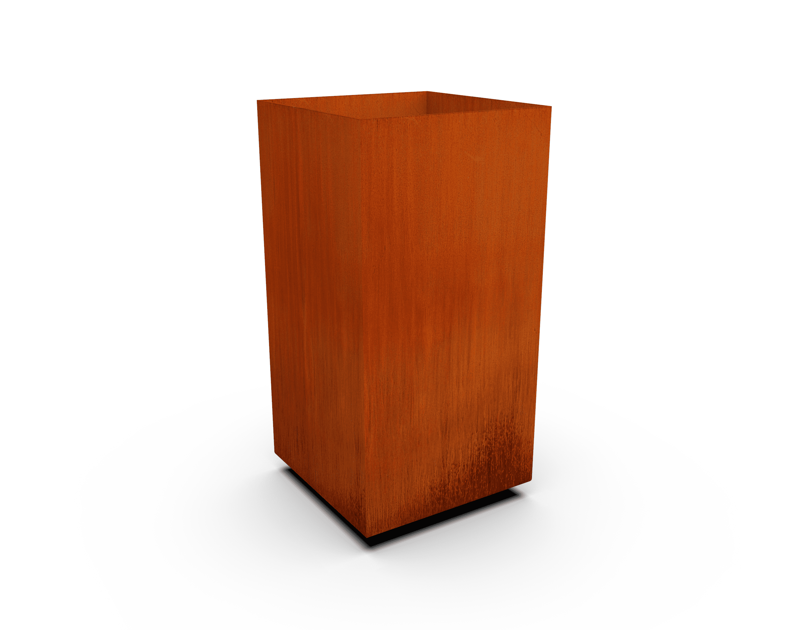 PLANTERCRAFT Corten Steel metal planter box, Tall-Cube sizes, Modern ...