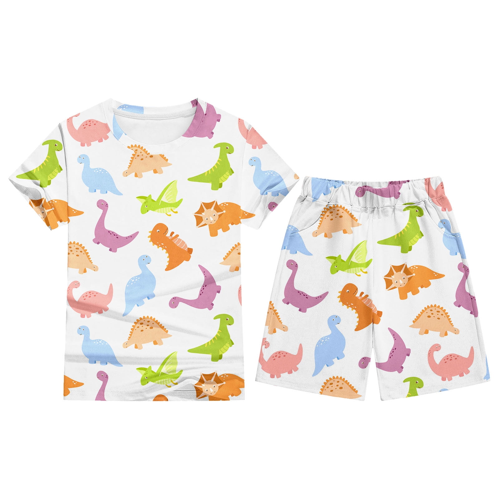 Click here for Icvfdpl Boys Summer Pajamas Set Girls Dinosaur Pri... prices