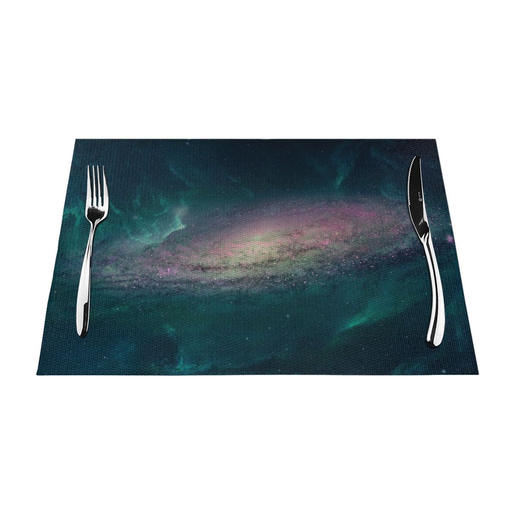YFYANG Washable Heat-Resistant Placemats, 70% PVC/30% Polyester, Green ...