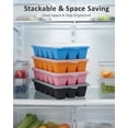 4 Pack BPA Free Silicone Ice Trays with Lids, Easy Release Square Ice ...
