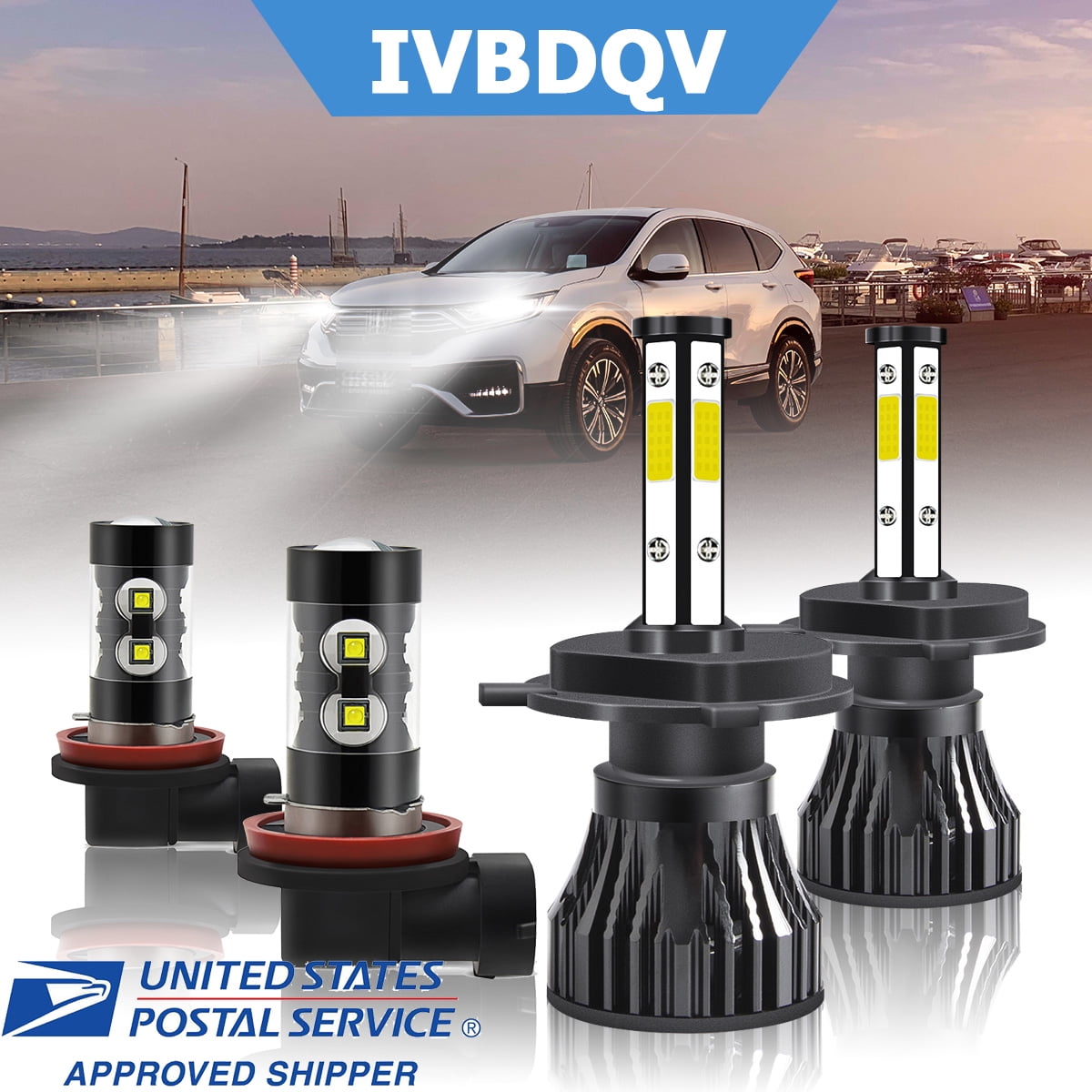 For Mitsubishi Mirage 2014-2019 LED Headlight H4 High/Low Beams + H11 ...