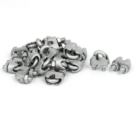 M3 Metal Wire Cable Rope Clips Saddle Clamps Fasteners Silver Gray ...