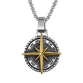 HOOUN Men's North Star Compass Pendant Necklace Protection Jewelry Box ...
