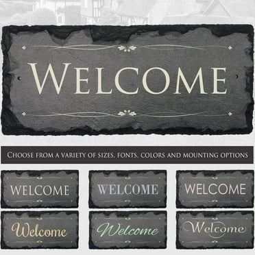 Beautifully Handcrafted and Customizable Slate Home Address Plaque (18 ...