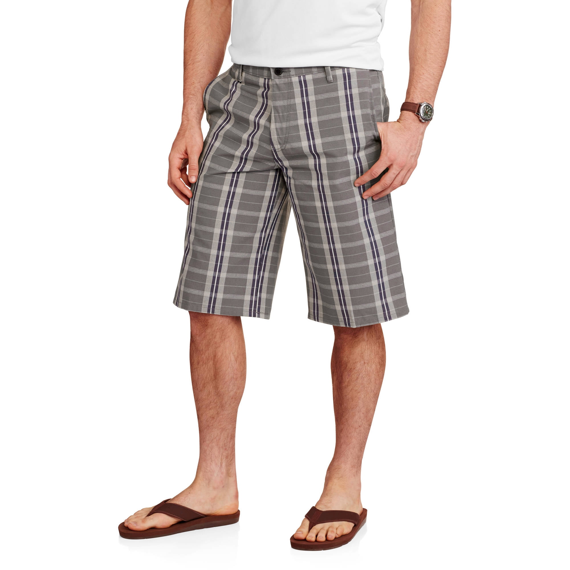 Genuine Men's Relaxed Fit 13 Plaid Short - Walmart.com