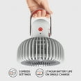 Sharper Image Refresh 01X Rechargeable Travel Fan, 7.2", White ...