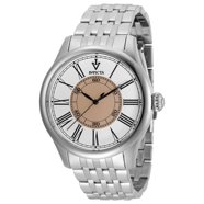 Invicta Men's 6749 Vintage Silver Dial Black Leather Watch - Walmart.com
