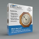 "DayClocks 10"" Oak Wood Frame Classic Wall Clock, Day-of-the-Week ...