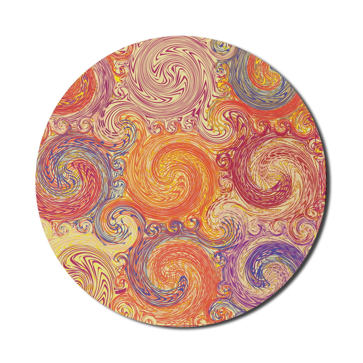 Grunge Mouse Pad for Computers, Grunge Swirl Patterns Brush Style ...