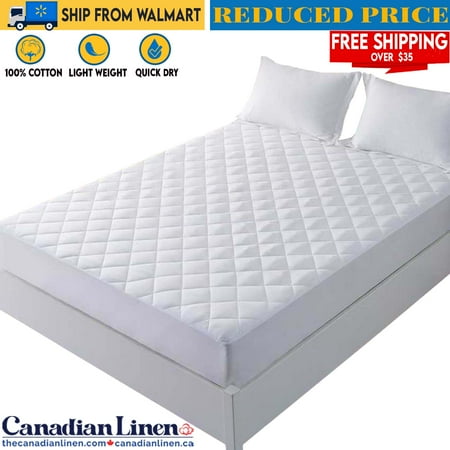Canadian Linen Fitted Mattress Cover, Noiseless Non Slip Mattress ...