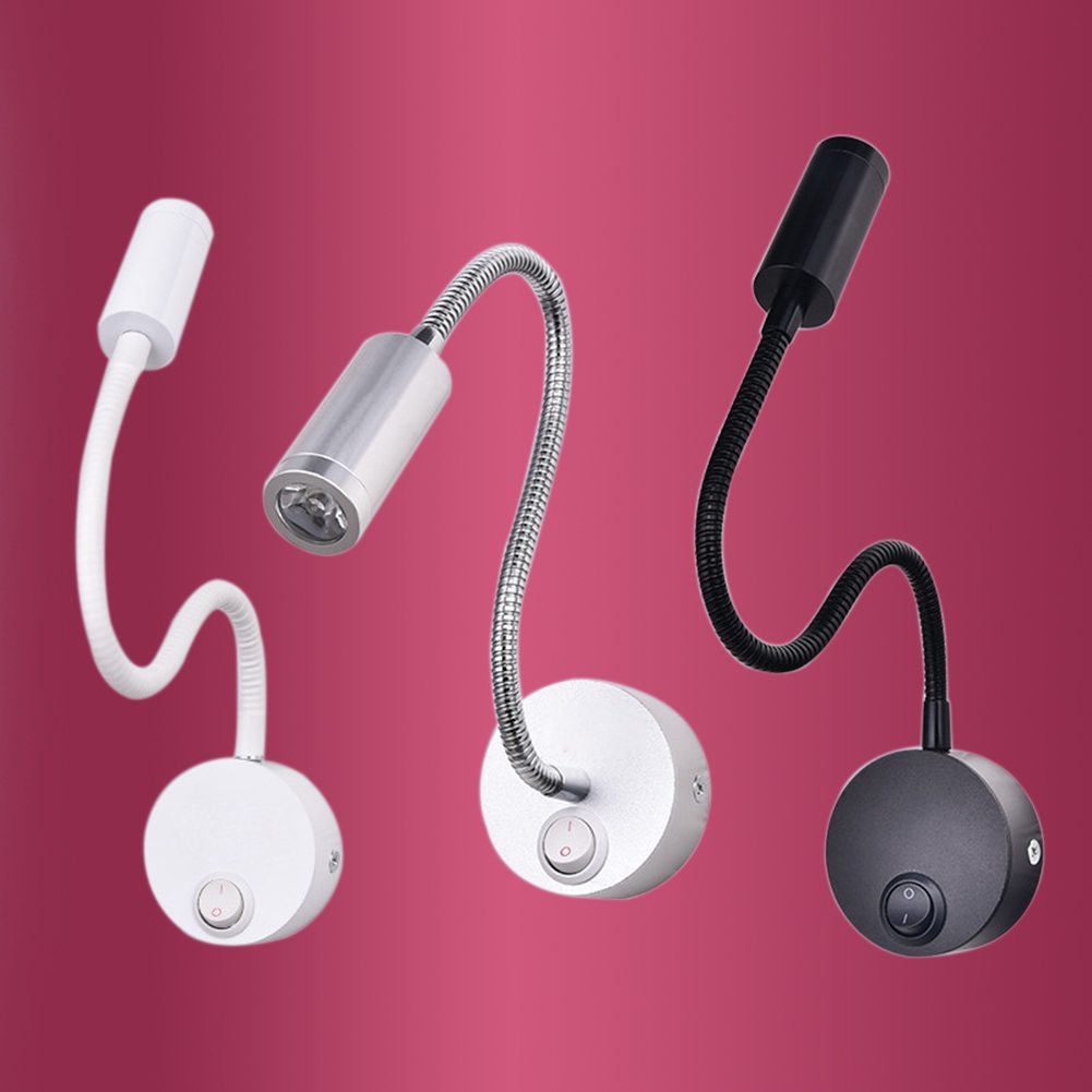 BetterZ 3W Flexible Hose LED Wall Lamp Bedroom Bedside Hotel Reading ...