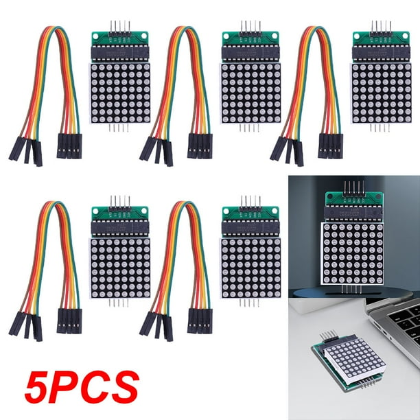MAX7219 Dot LED Matrix Module MCU Control Module 8x8 Entrada Cátodo Común | Walmart en línea