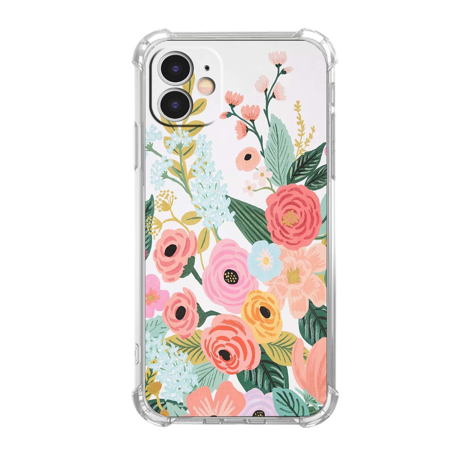Beautiful Red Flowers Case for iPhone 11,Aesthetic Colourful Floral ...