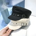 Opvise Women Fashion Extended Brim Beret Hat Flat Dome Star Decor ...