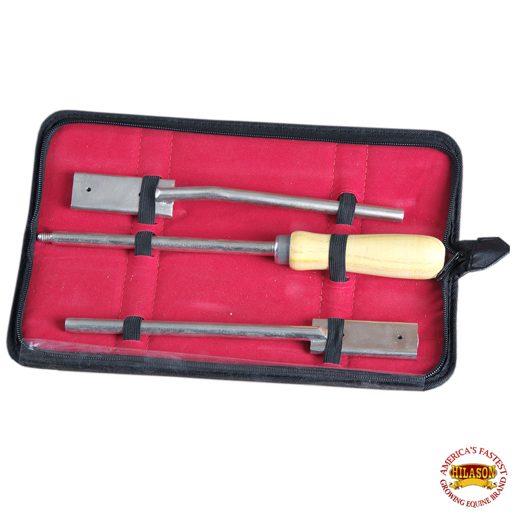 99RI Hilason Western Horse Care 3 Pieces Of Tooth Rasp W/ Wooden Handle ...