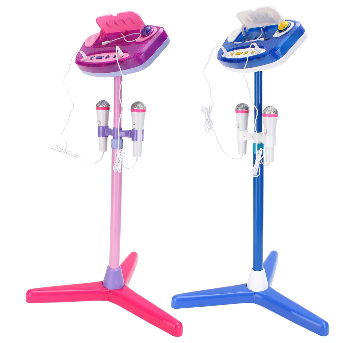 New Kids Music Play Toys Set Adjustable Stand With 2 Microphones ...