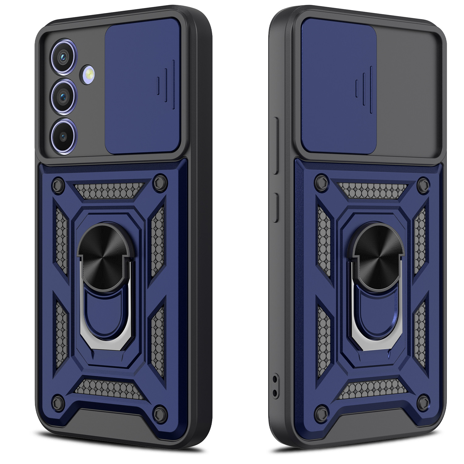 Liwarace for Samsung Galaxy A54 5G Camera Lens Cover Phone Case with Ring Stand, Blue - Walmart.com