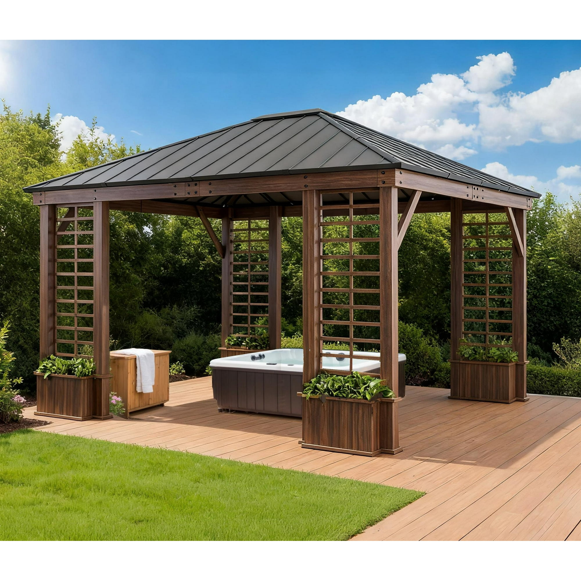 Click here for Sunjoy Group Sunjoy 13.3 Ft. X 14.8 Ft. Outdoor Me... prices