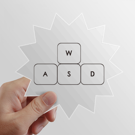 Keyboard Symbol ASWD Sun Vinyl Sticker Luggage Graffiti Flower Decal ...