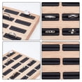 20-Slot Wood Ring Display Tray Stands Finger Ring Organizer Holder with ...