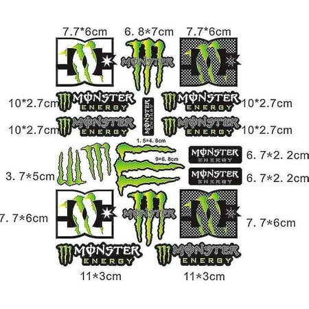Racing Car Motorcycle Monster Energy Stickers Helmet Decals For Yamaha ...