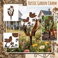 Decorative Planter Metal Stake Bird Wildflower Garden Design Rustic ...
