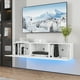 Hommpa Wall Mounted Floating TV Stand with LED Lights Modern ...