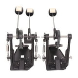 Topcobe Drum Pedal Black Steel Professional Double Bass Dual Foot kick ...