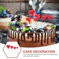 ETHZZLE Valentine's Day Cake Insert Cupcake Heart Picks Red Iron Wire ...