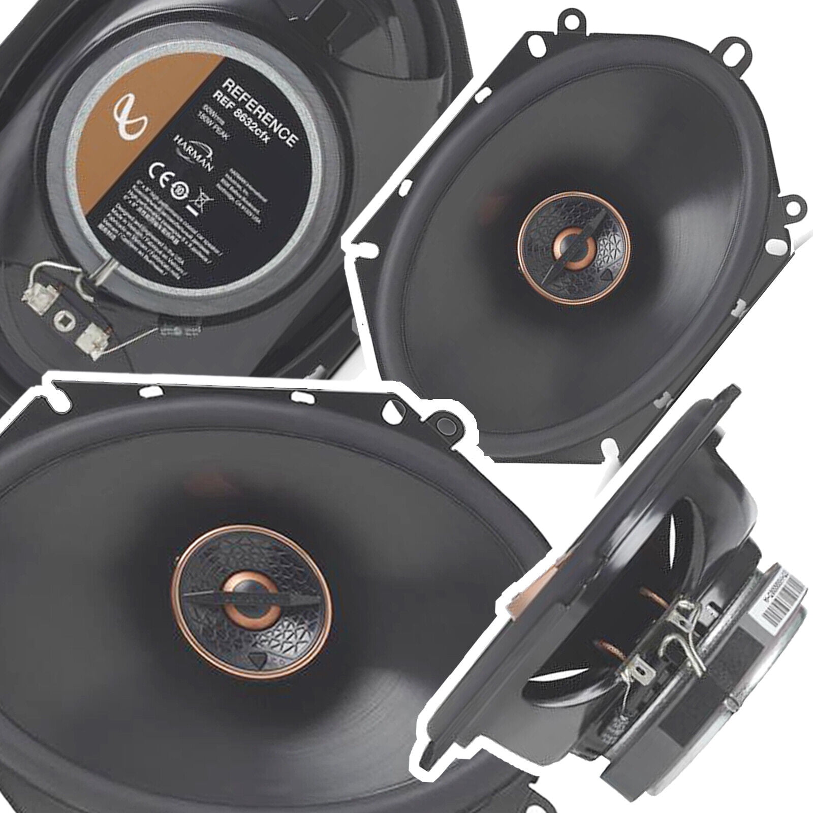 4x INFINITY REFERENCE REF-8632CFX CAR AUDIO 6" x 8" COAXIAL 360W ...