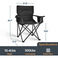 2 Pack Camping Chair Folding Heavy Duty with Cup Holder & Cooler Bag ...
