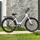27.5" Concord Step-Thru Electric Commuter Bike, 36V, White, Fits Riders ...