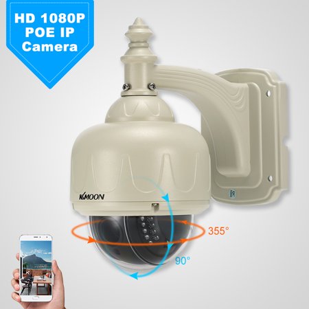 KKmoon 2.0MP HD 1080P POE IP Camera 2.7~13.5mm Auto-Focus PTZ IR-CUT ...