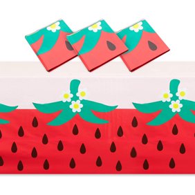 Pink Striped Plastic Table Cover, 108" x 54" - Walmart.com