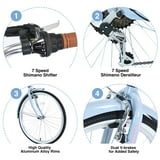 26 Inch Yellow Cruiser Bike for Women with 7-Speed Shimano Gear and Steel Frame - Walmart.com