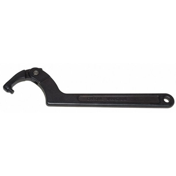 Westward Adjustable Pin Spanner Wrench, Side, Alloy Steel, Black Oxide ...