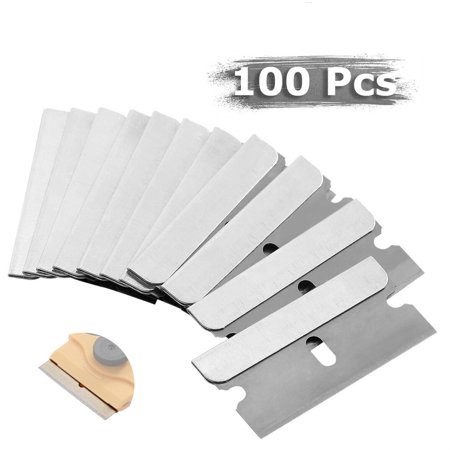 Volkmi 100 Metal 100 Pack Razor Blades Single Edge Extra Sharp Heat ...
