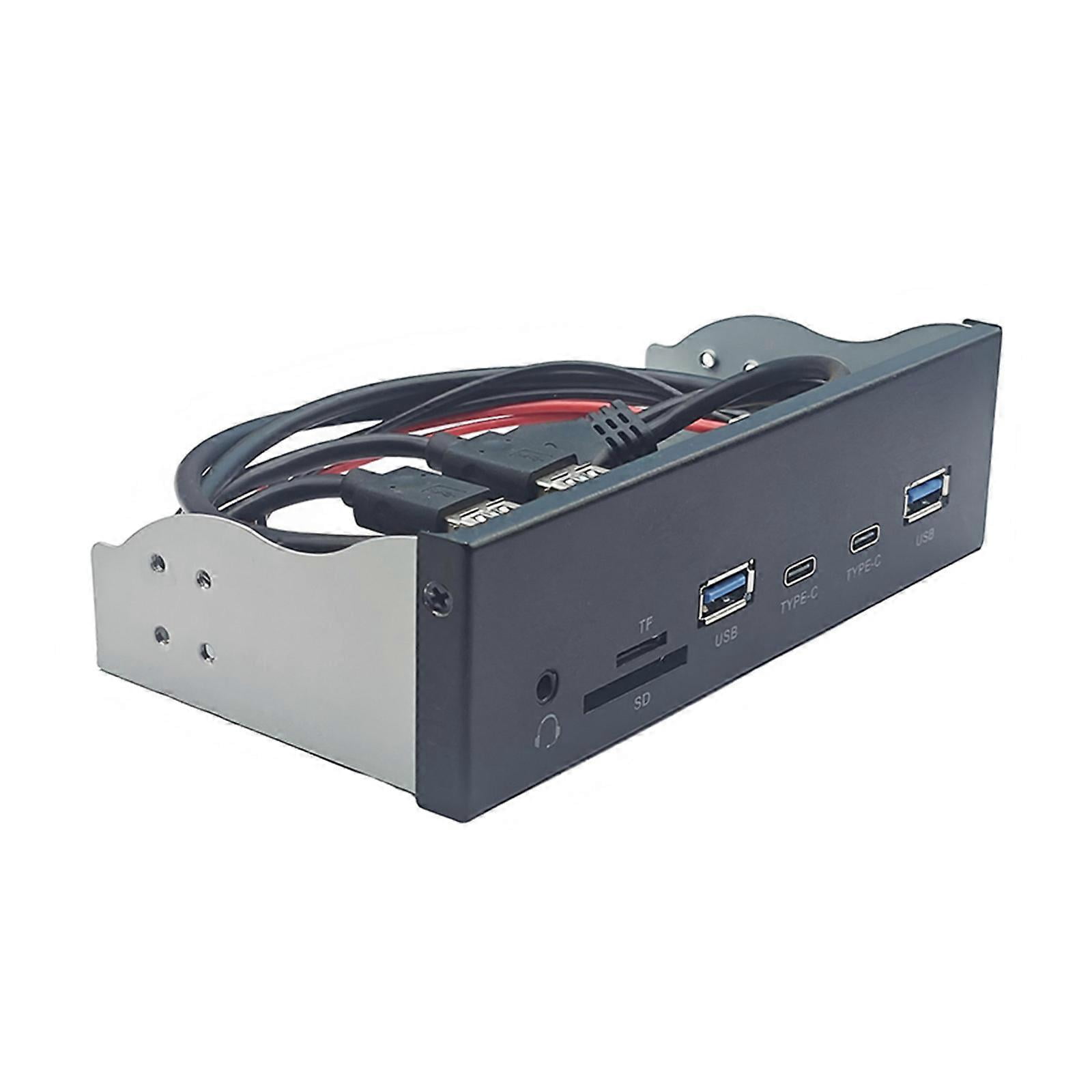 USB3.2 Gen1 5.25Inch Front Panel HUB With Double Type C Port Double ...