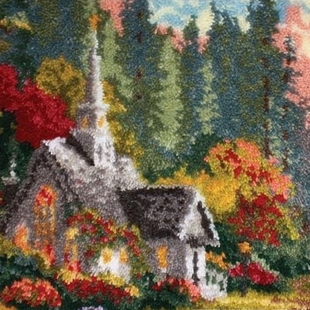 Rug Making Latch Hooking Kit Dream House (110x75cm printed canvas ...