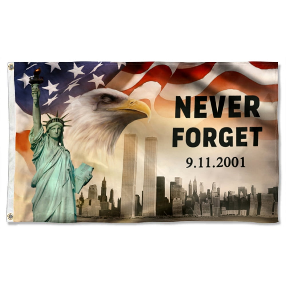 Cayyon 911 Flag Never Forget September 11 American Patriotic Grommet ...