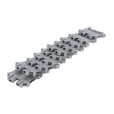 LHCER Rail Wiring Terminal,Screw Type Terminal Block,100Pcs DIN Rail Mount Terminal Screw Type ...