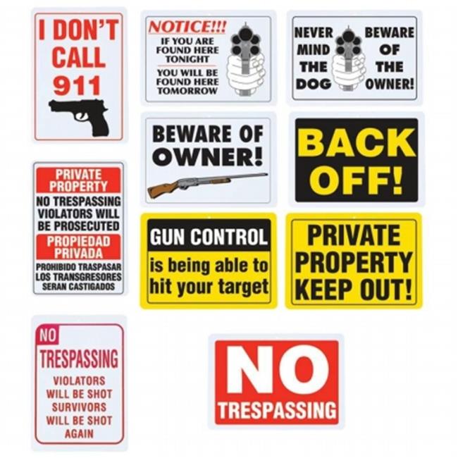 Diamond Plate? 10pc Sign Set - Walmart.com