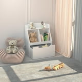 Kids Bookshelf with Drawer, 2-IN-1 Bookcase with Toy Storage Organizer ...