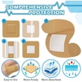 100 pieces of plasters - Soft fabric adhesive knuckle fingertip ...