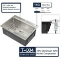 Kitchen Sink 30x18 Inch Undermount Sink Stainless Steel 16 Gauge Single ...