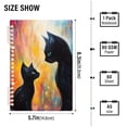 Colorful Background Two Black Cats Notebook Detachable Coil Notebook ...