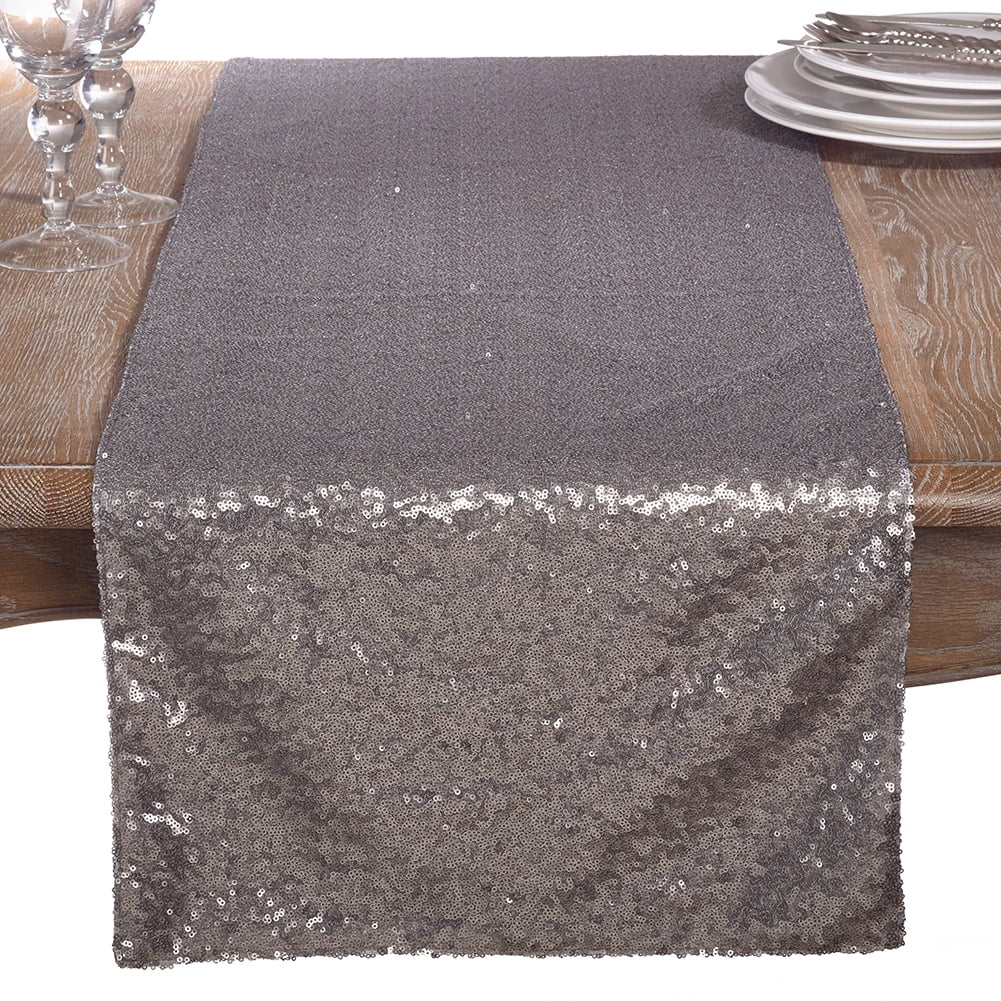 Fennco Styles Shimmering Sequin Evening Dinner Party Event Table Runner ...
