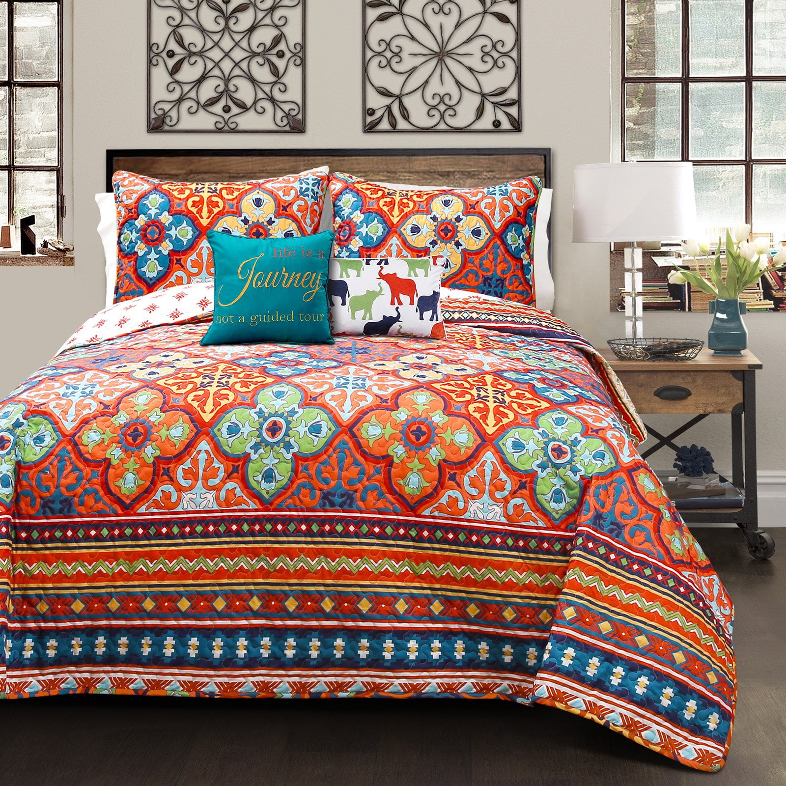 Lush Decor Belize Quilt 5Pc Set - Walmart.com